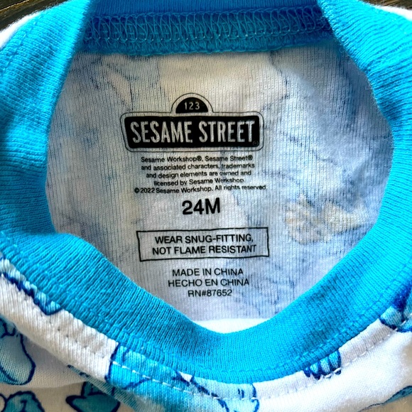 Sesame Street | Pajamas | Sesame Street Cookie Monster Pajamas Size 24m ...